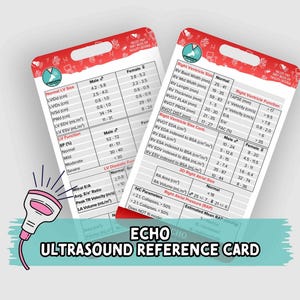 Ultrasound Badge Buddy Quick Reference Guide, Sonographer Cheat Sheet ...