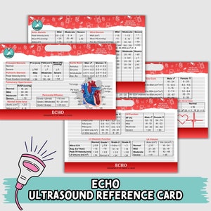 Ultrasound Badge Buddy Reel Quick Reference Guide, Sonographer Cheat ...