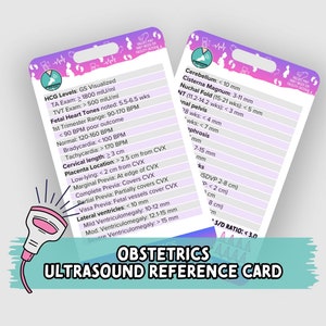 Ultrasound Badge Buddy Quick Reference Guide, Sonographer Cheat Sheet ...