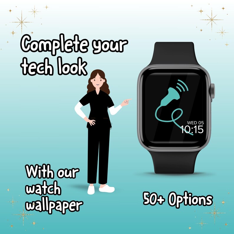 Sonography Apple Watch Wallpaper, Ultrasound Tech Gift, Sonographer ...