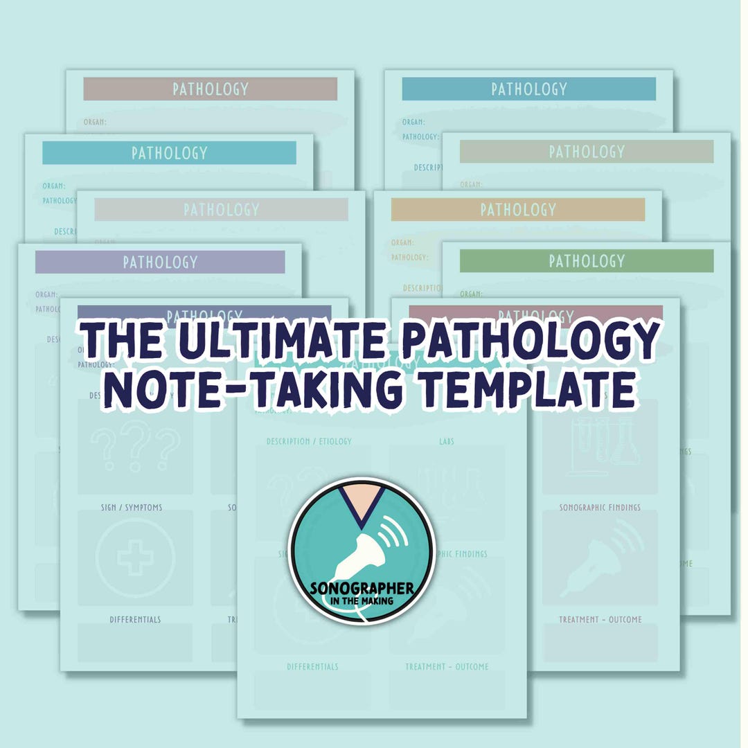 Note Taking Template | Pathology Template | Sonography | Ultrasound ...