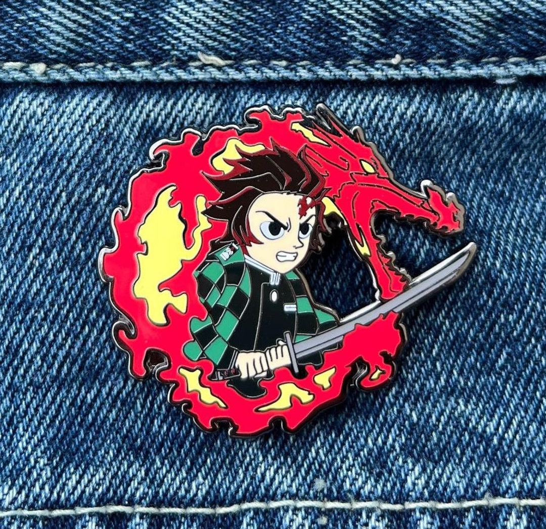 Sun Breathing Slayer | Demon Anime | KNY | Hard Enamel Pin - Etsy