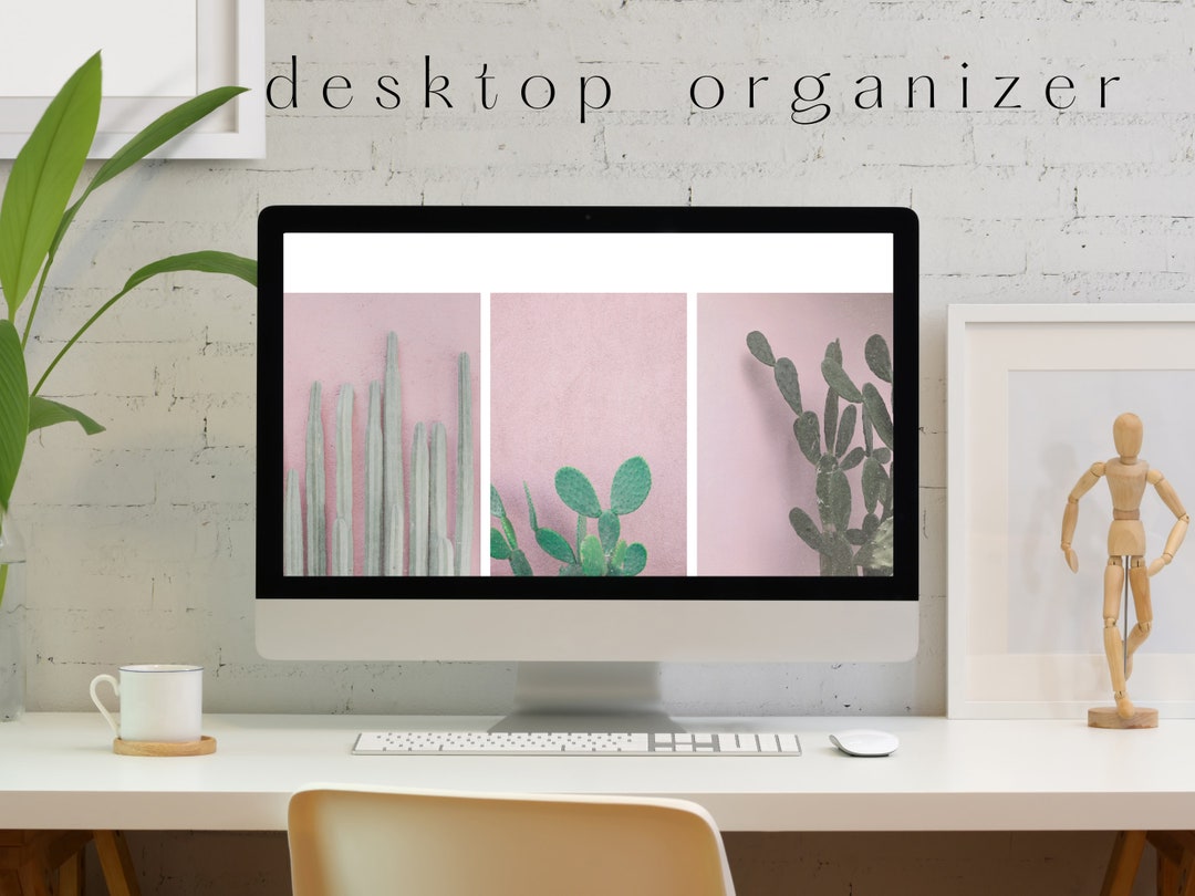 Pink Cactus Desktop Wallpaper - Plant Lover Background- Plant Aesthetic ...