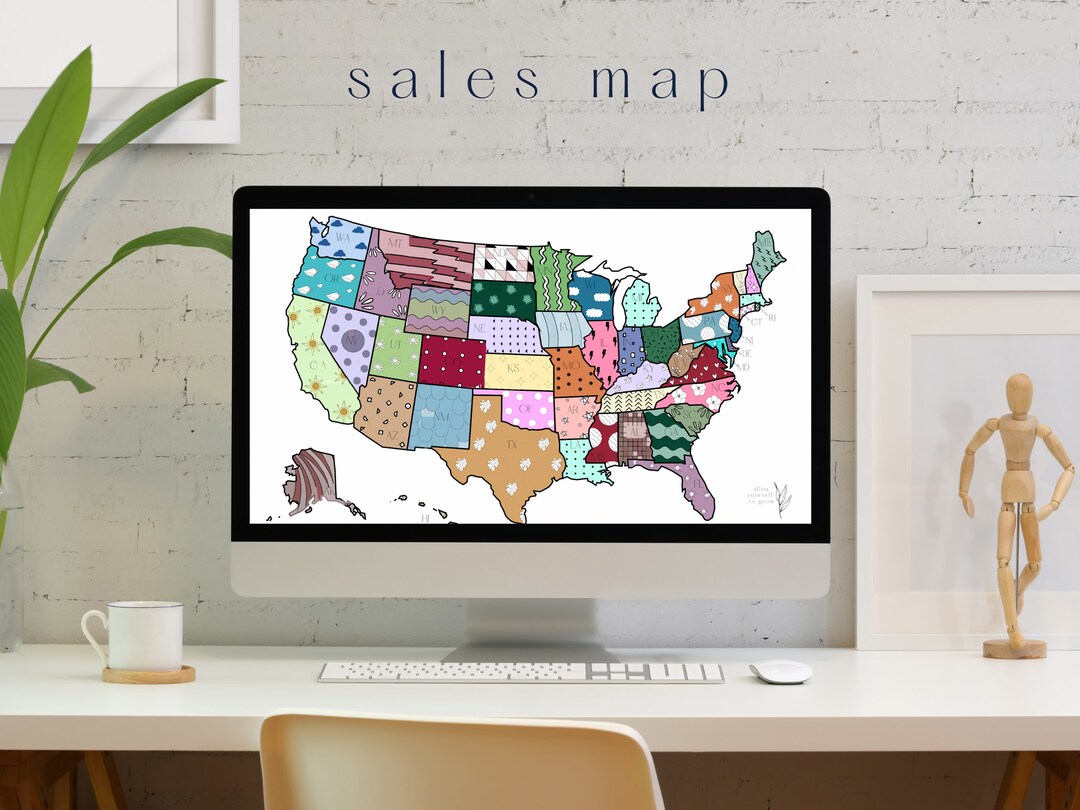 Sales Map Digital Download Etsy or Shopify Small Business - Etsy