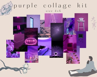 Neon Purple Collage - Etsy