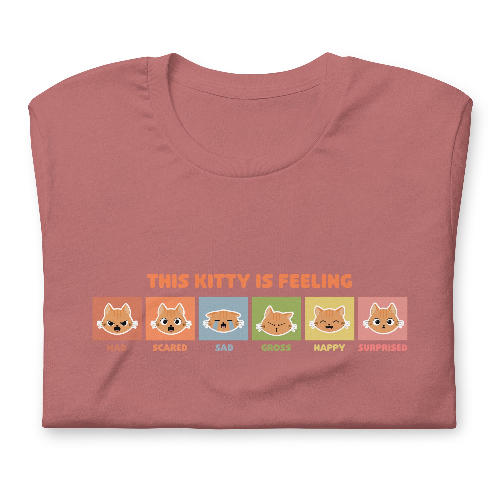 Kitty Cat Emotion Chart for Nonverbal Communication Shirt Apparel for ...