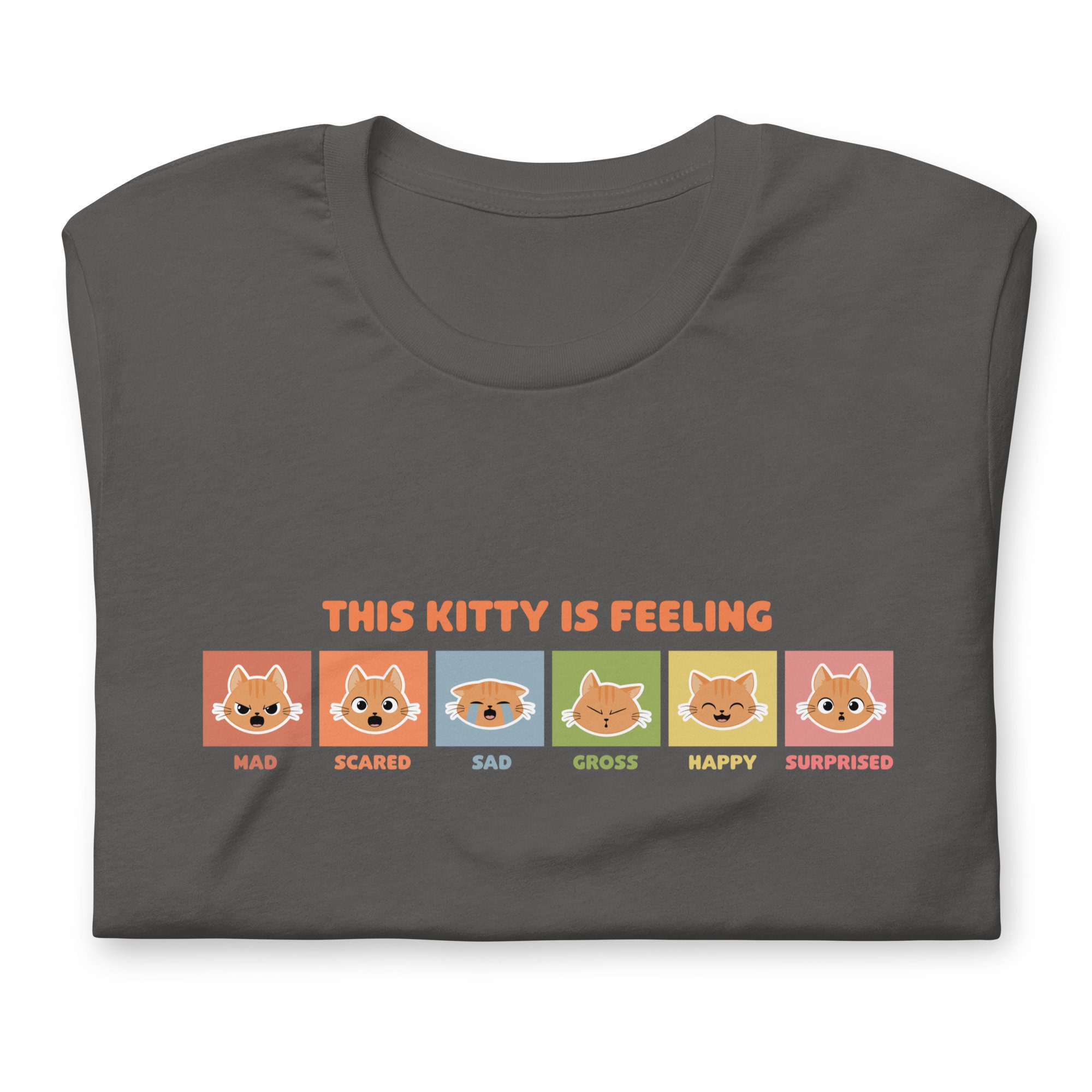 Kitty Cat Emotion Chart for Nonverbal Communication Shirt Apparel for ...