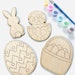 DIY Easter Wood Paint Kit | Kids Craft Activity - Etsy