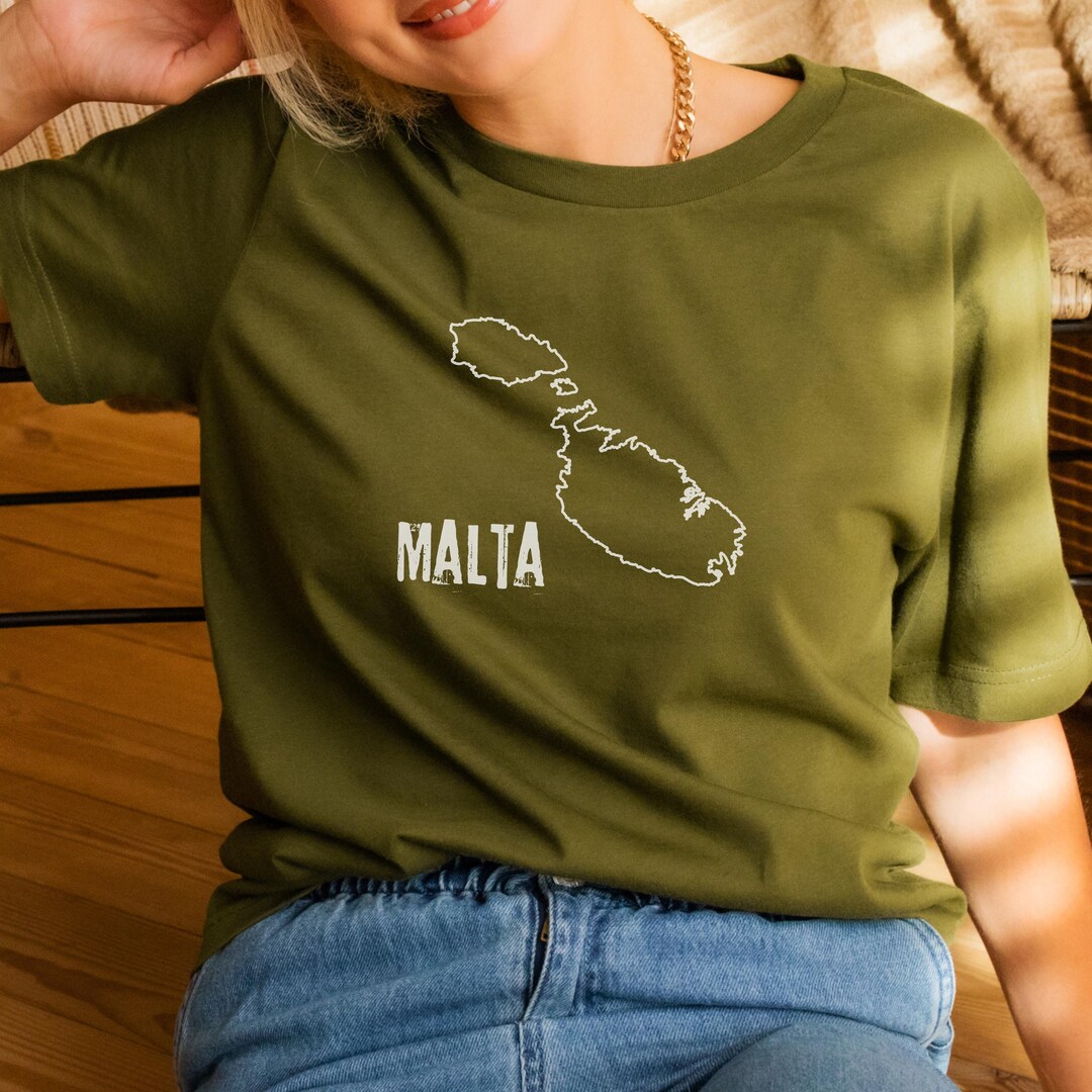 Malta Map Shirt Maltese Country T-shirt National Border Shape Nation ...