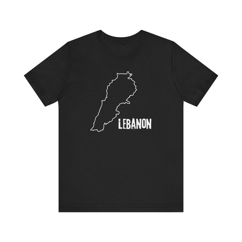 Lebanon Map Shirt Lebanese Country Line T-shirt With Text Unisex Tee Men Women Adult T Shirt ...
