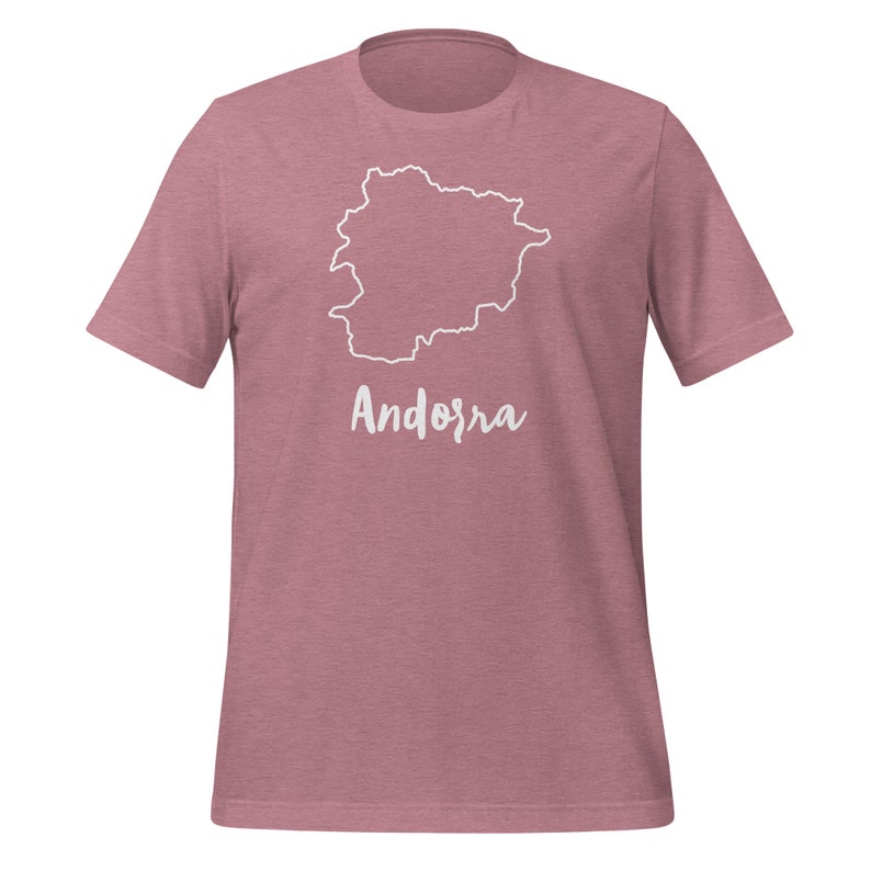 Andorra Map T-shirt Unisex Men Women Tee Shirt Clothing - Etsy