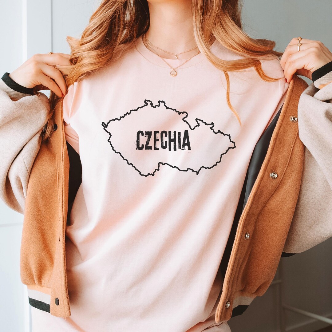 Czechia Map Outline Shirt Czech Republic Country Border National ...