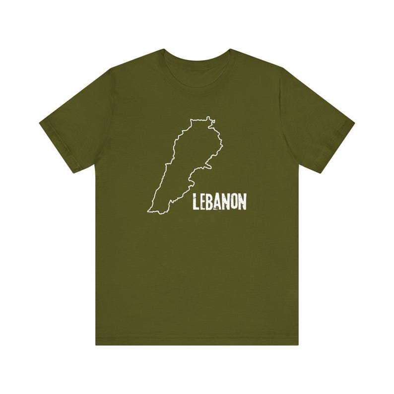 Lebanon Map Shirt Lebanese Country Line T-shirt With Text Unisex Tee ...