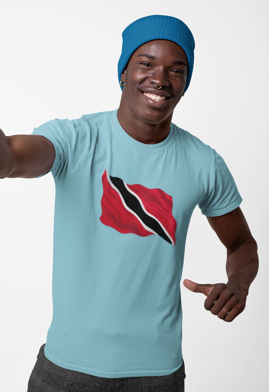 Trinidad and Tobago Wavy Flag Shirt Trini Wavy National Banner T-shirt ...
