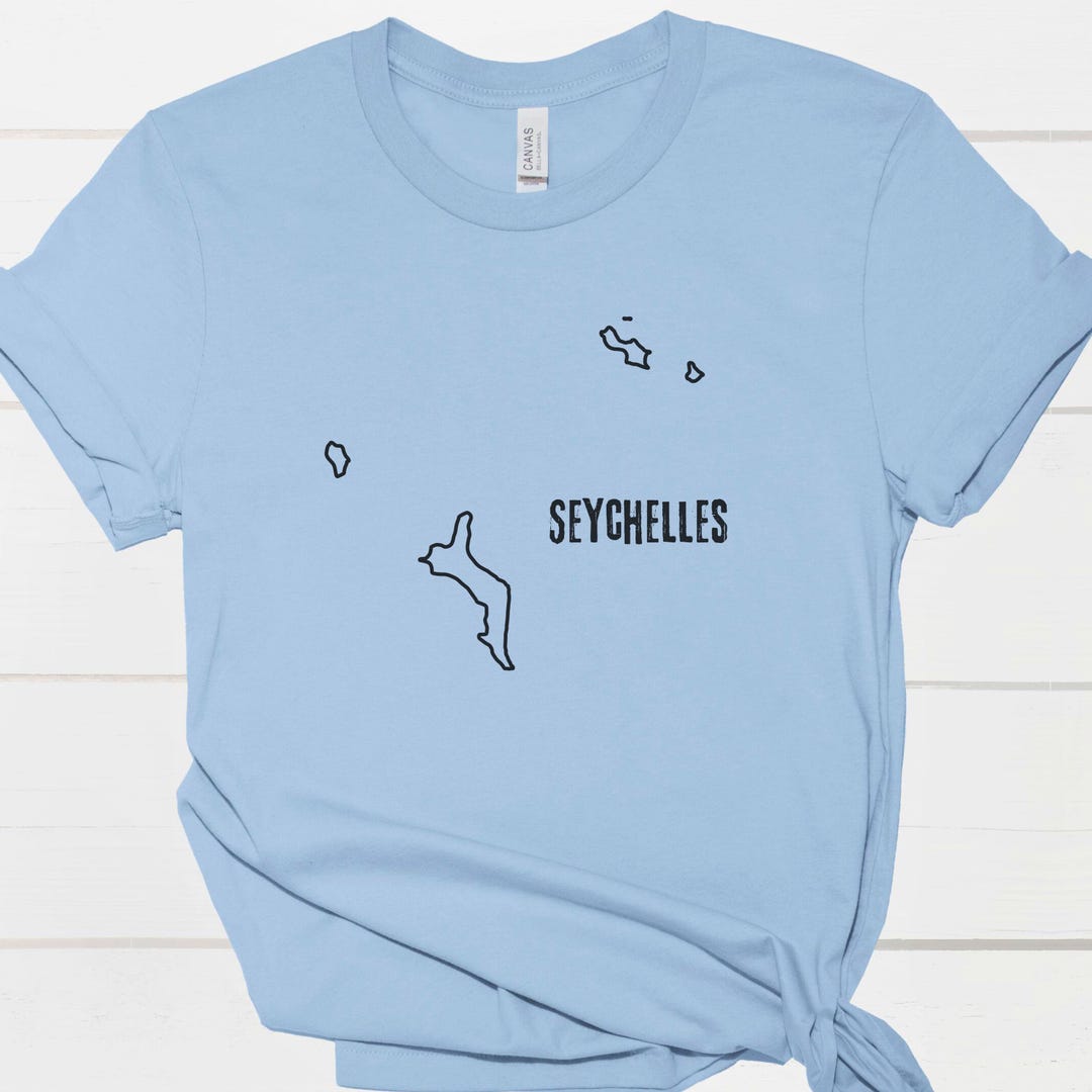 Seychelles Map Shirt Country Outline T-shirt Seychellois Geography ...