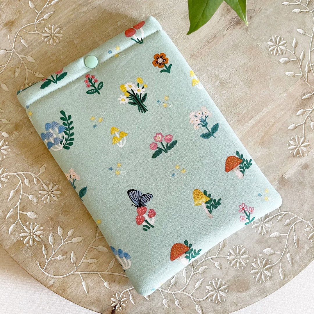 Padded Kindle Sleeve With Snap | Book Lover Gift | E-reader Cover ...