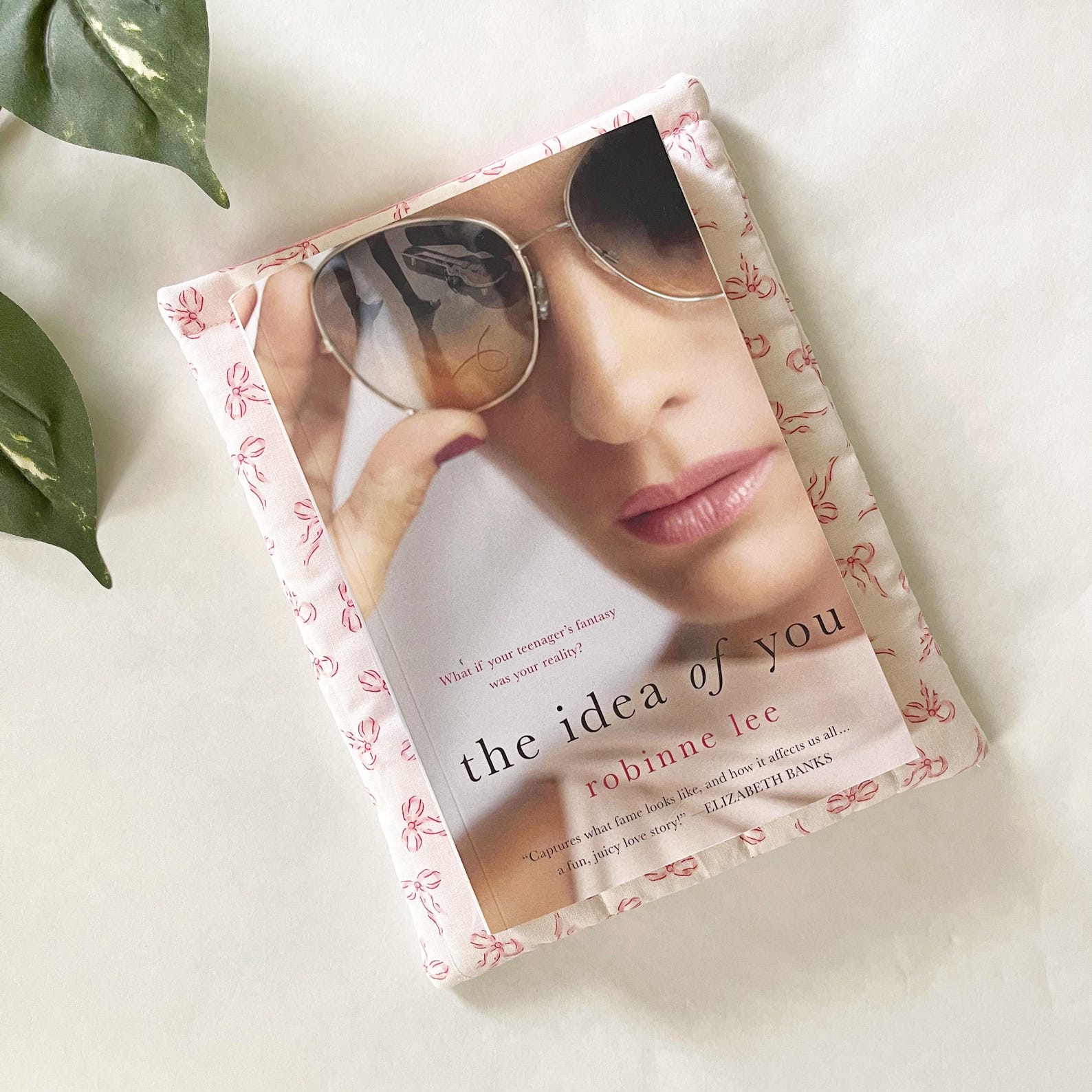 Quilted Book Sleeve Paperback Book Protector Pink Bow Print - Etsy