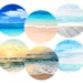 Watercolor Seascapes Clipart, Instant Download, Ocean Sky Sea Sand ...