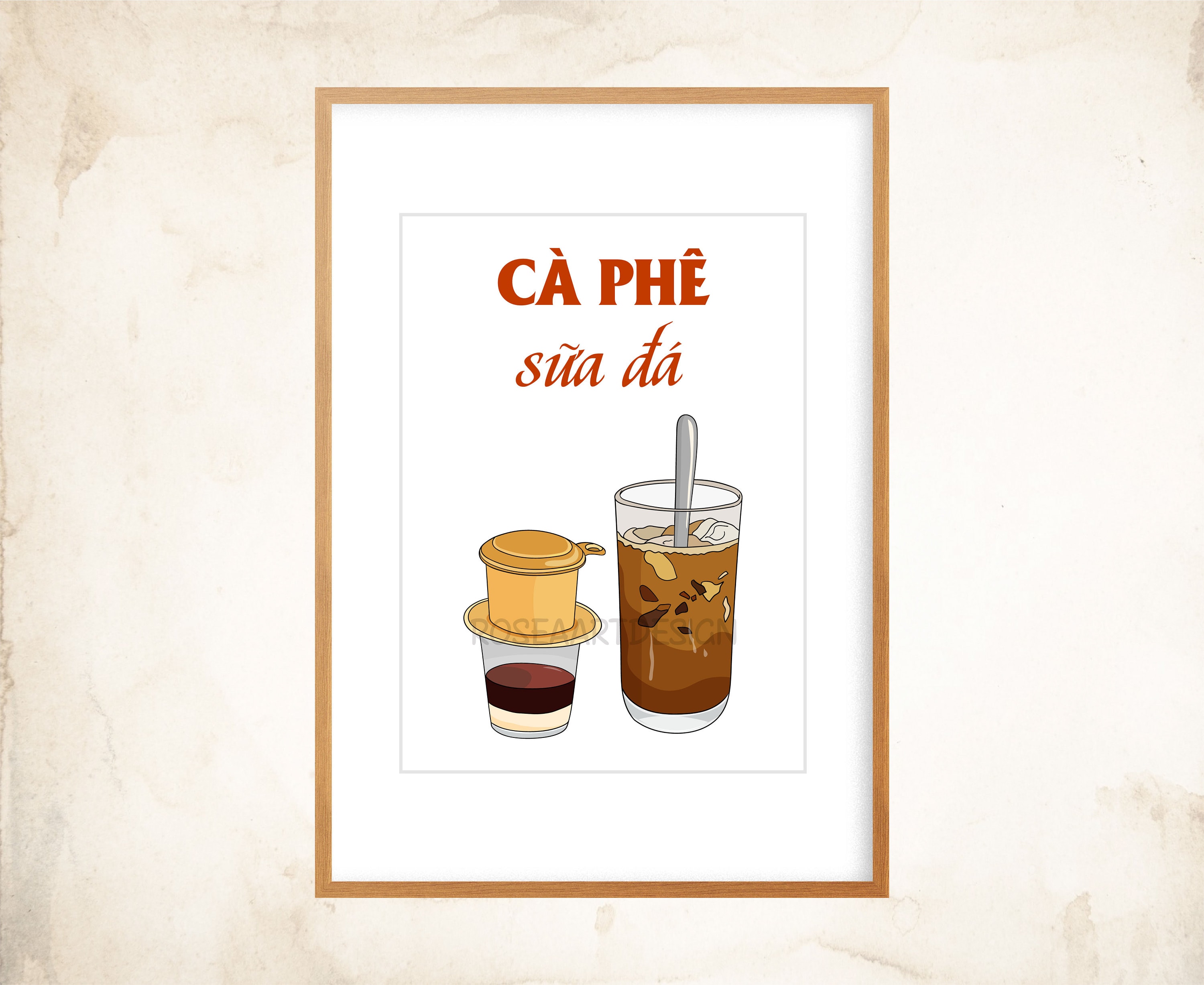 Ca Phe Sua Da Café Vietnam Vintage Food Poster Wall Art - Etsy