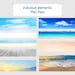 Watercolor Seascapes Clipart, Instant Download, Ocean Sky Sea Sand ...