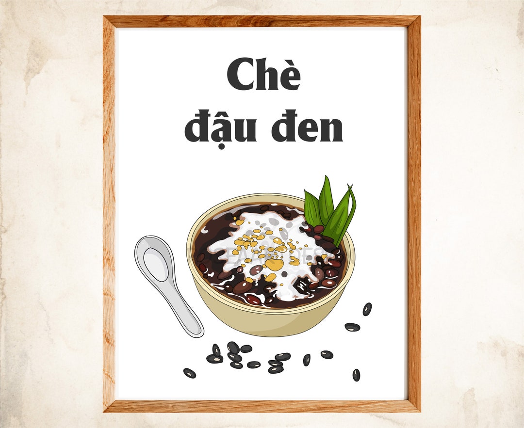 Che Dau Den Poster, Black Beans Sweet Gruel, Vietnam Vintage Food ...