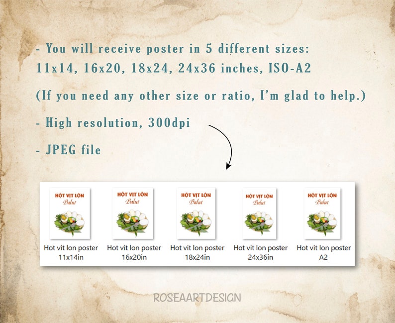 Hot Vit Lon Poster, Balut Poster, Vietnamese Cuisine, Vintage Food ...