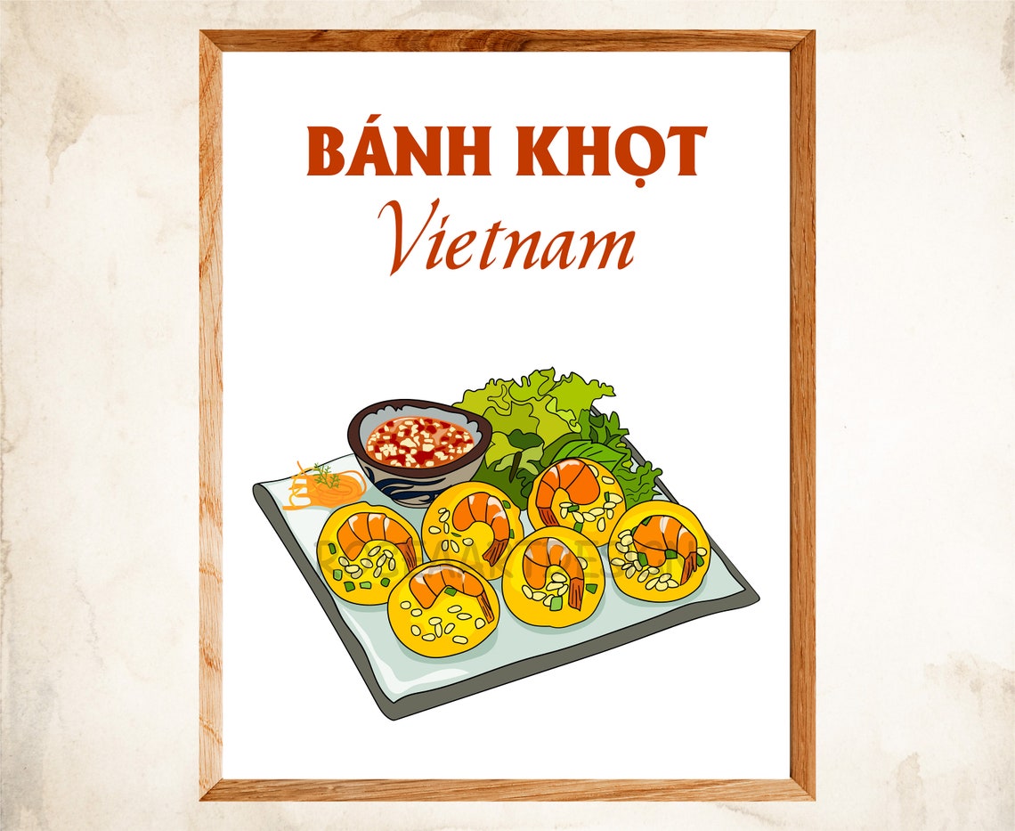Banh Khot Vietnam Poster, Vietnamese Mini Pancake, Bánh Khọt ...
