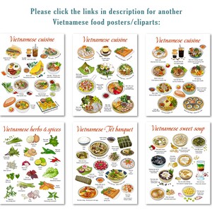 Vietnamese Tet Food Poster: Vintage Retro Kitchen Wall Art (printable ...