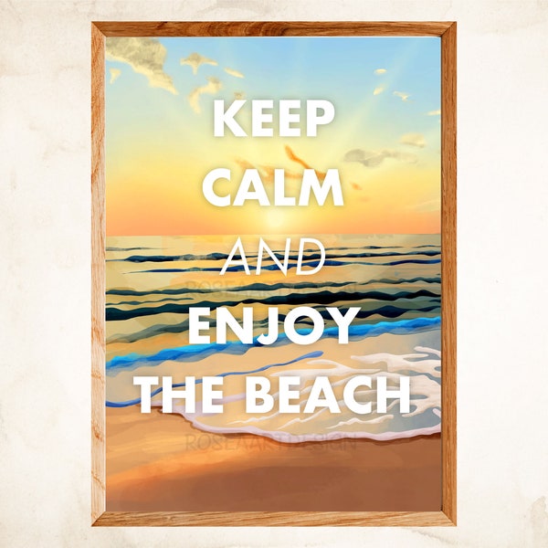 Keep Calm Beach - Etsy
