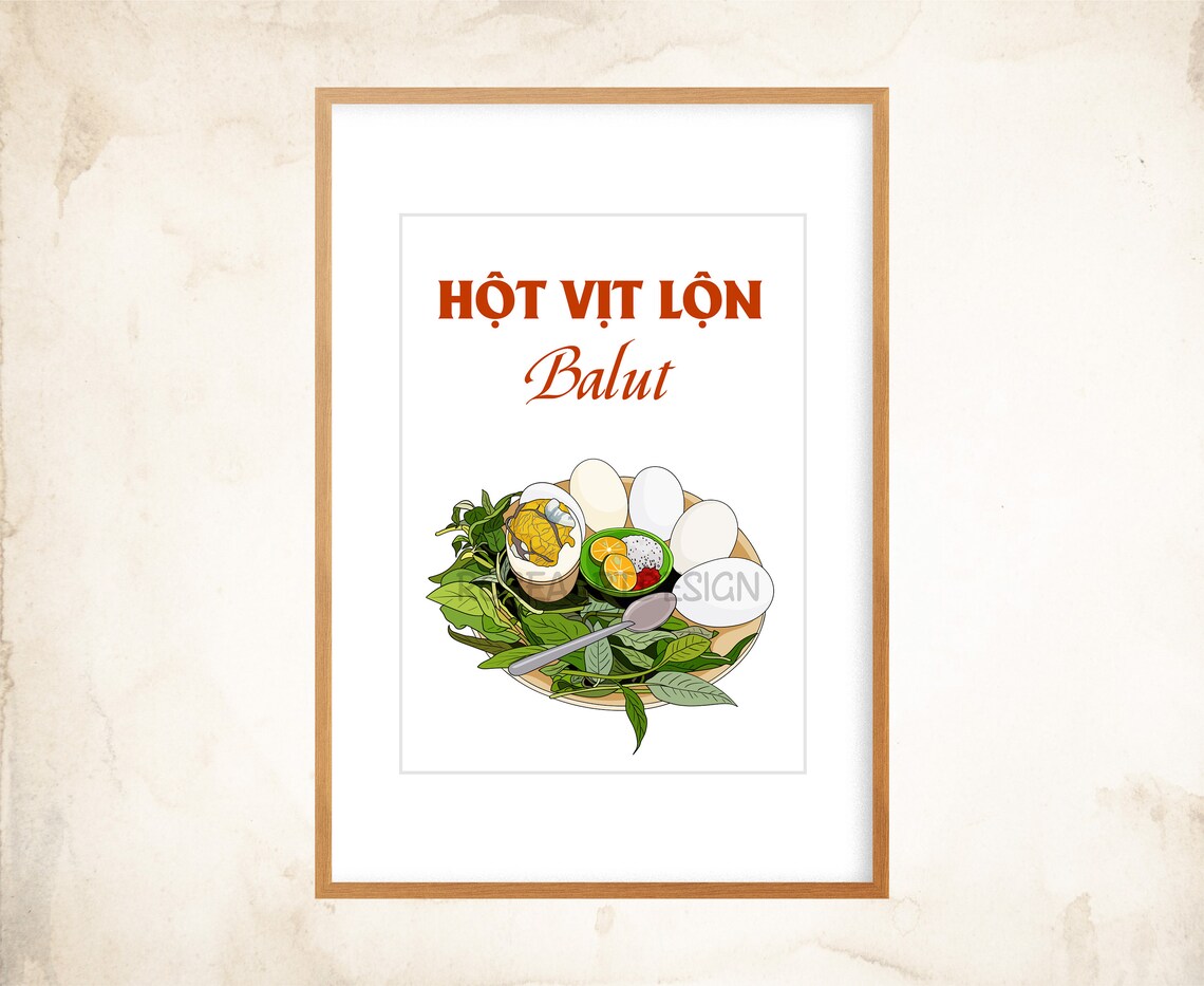 Balut Poster: Vintage Vietnamese Food Wall Art (printable) - Etsy