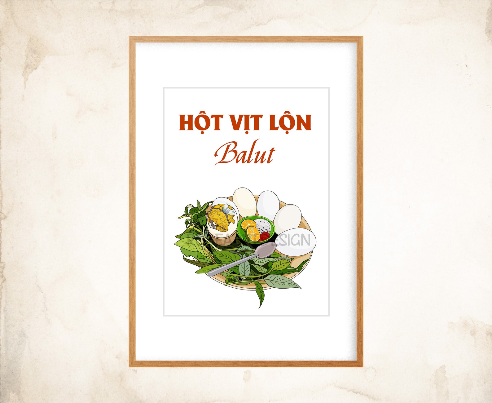 Hot Vit Lon Poster, Balut Poster, Vietnamese Cuisine, Vintage Food ...
