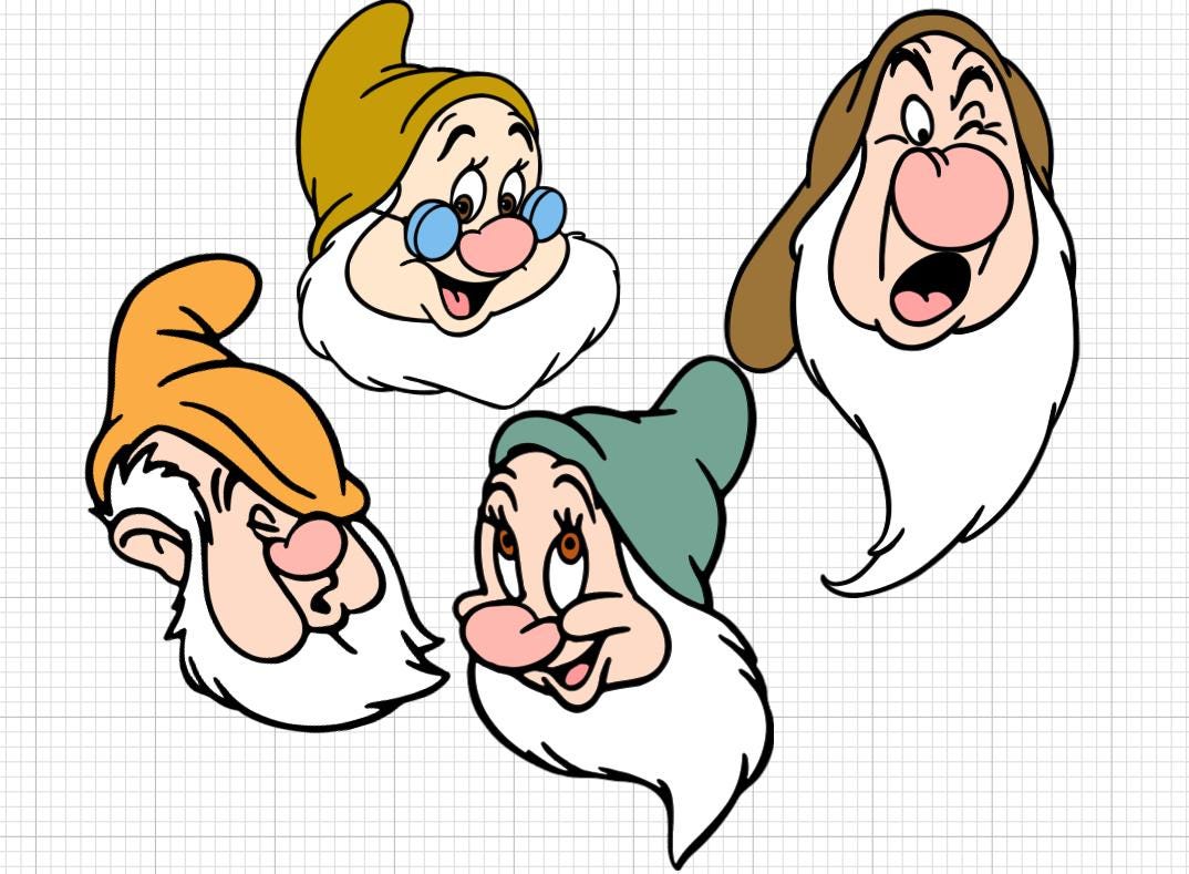 Grumpy Svg, Doc Svg, Sleepy Svg, Bashful Svg, 7 Dwarfs Svg, Snow White ...