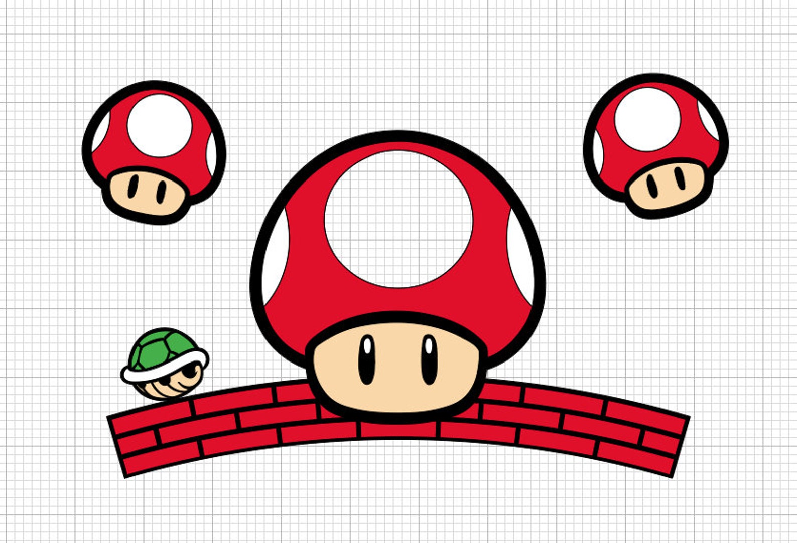 Mario Svg, Mario Starbucks Wrap Svg, Mushroom Svgs, Shell Svg, Mario ...