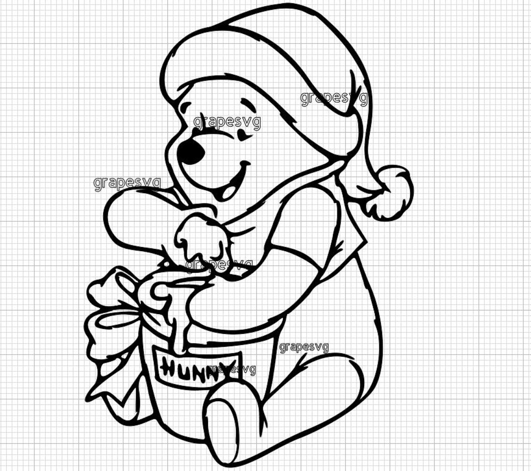 Winnie the Pooh Svg, Pooh Christmas Svg, Pooh Santa Svg, Santa Svg ...