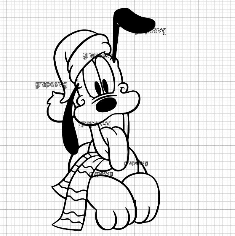 Pluto Christmas Svg Pluto Svg Dog Svg Dog Christmas Svg - Etsy