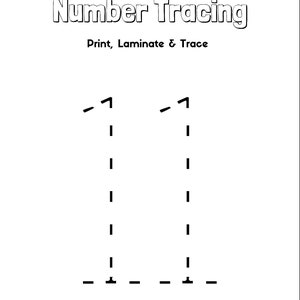 Number Tracing 11-15 (Download Now) - Etsy