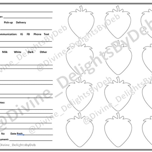 Order Form Template Editable INSTANT DOWNLOAD Printable - Etsy