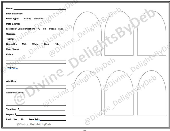 Cakesicle Order Template - Etsy