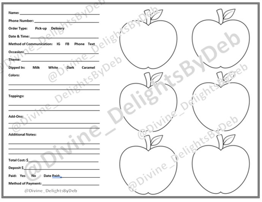 Apple Order Template - Etsy