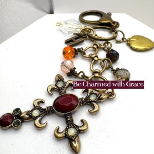 Personalized Vintage Style Keychain Vintage Style Beaded Purse Charm ...
