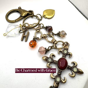 Personalized Vintage Style Keychain Vintage Style Beaded Purse Charm ...