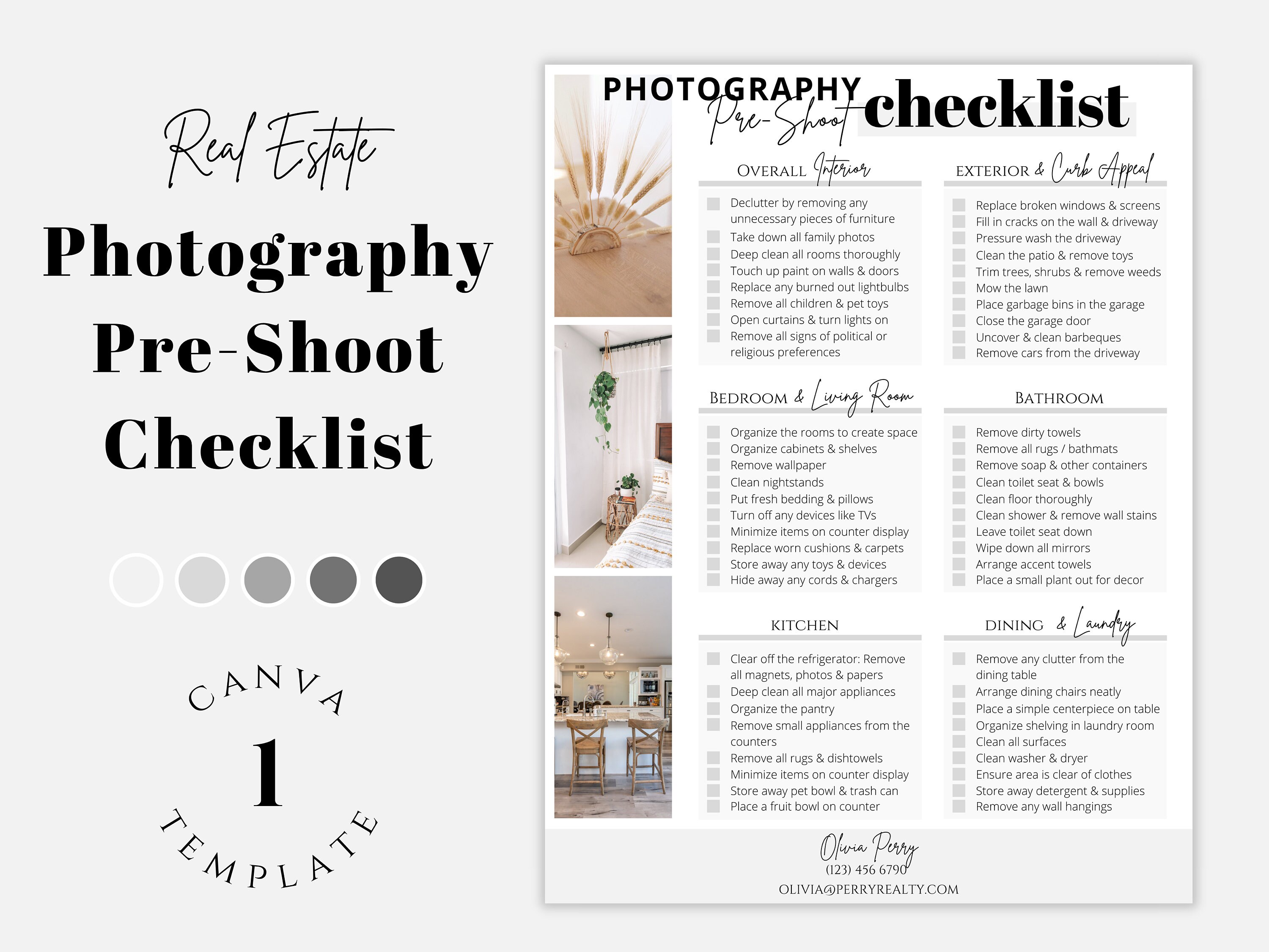 Real Estate Photography Prep Guide, Seller Checklist, Real Estate ...