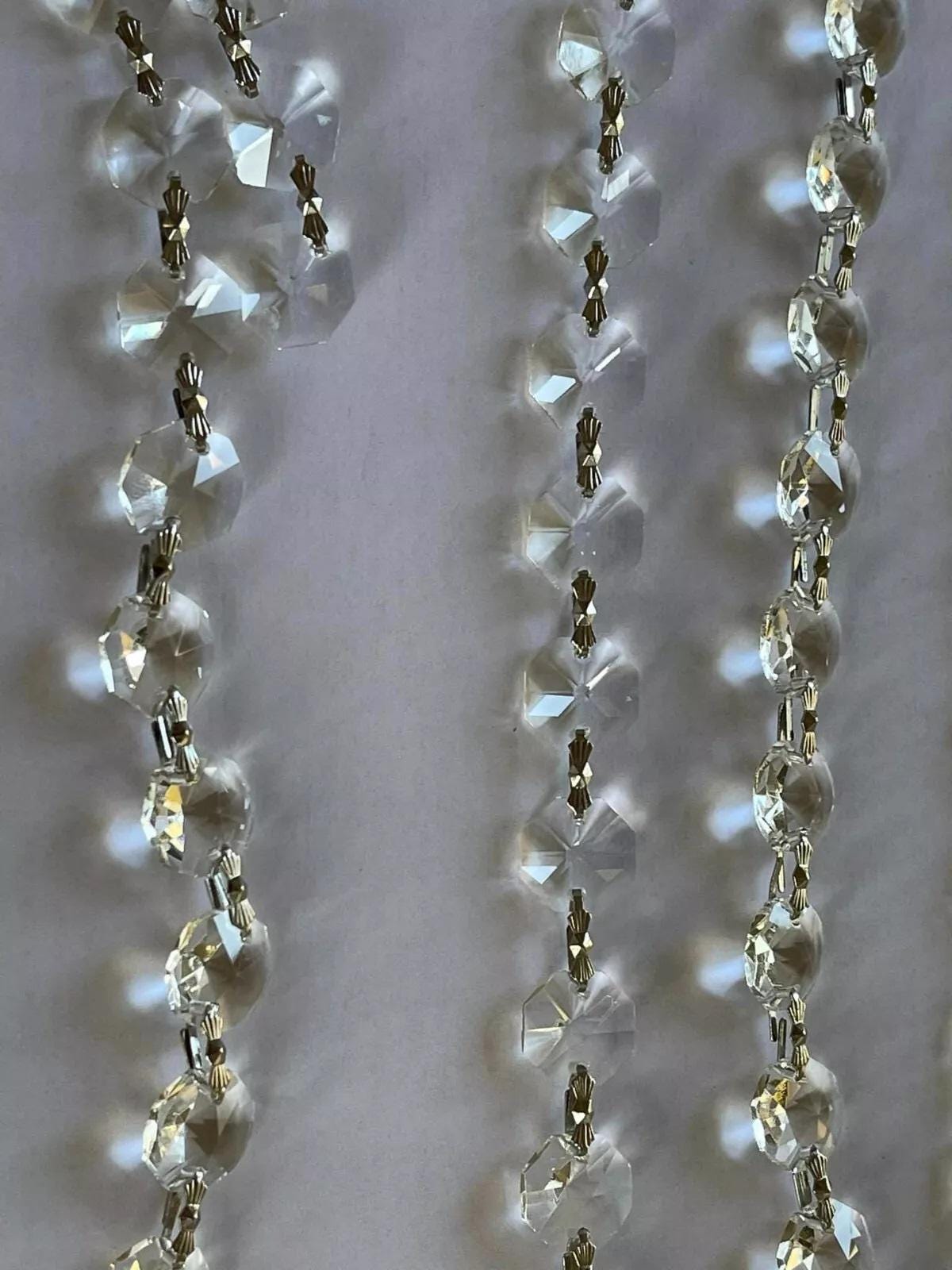3.3 Feet Chandelier CRYSTAL BEAD Chain Prism Parts AAA 30% Lead K9 14mm ...