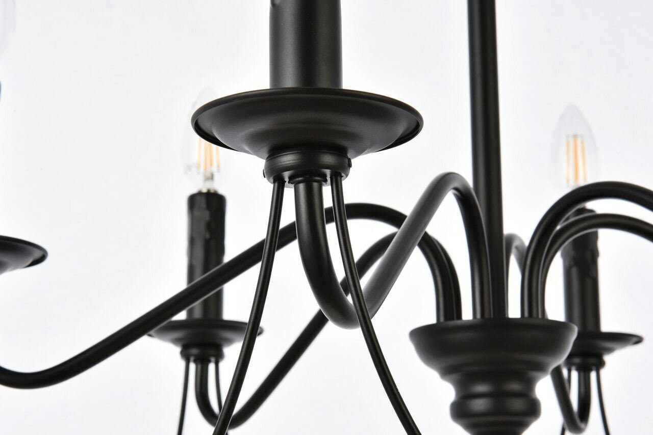 Chandelier Black Color Modern Farmhouse Foyer Living or Dining Room ...