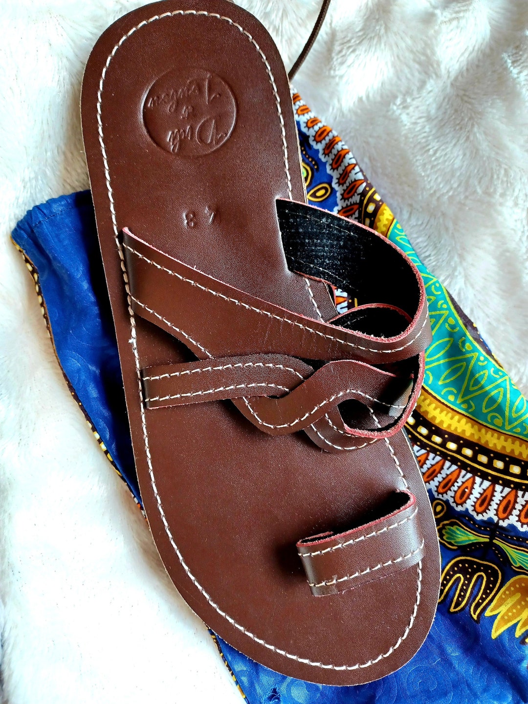 Maasai Sandal Man Leather Brown Made in Kenya - Etsy