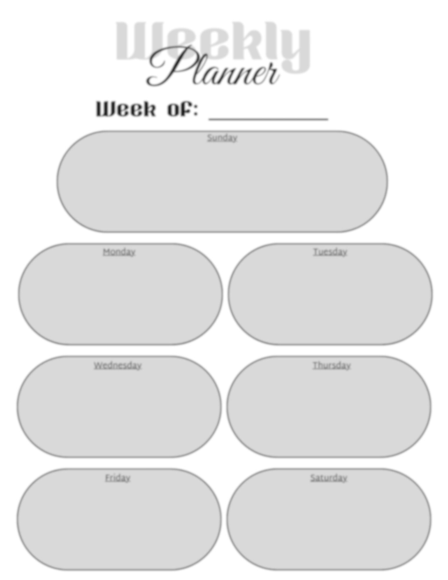 Modest Printable Weekly Planner, Digital Download, PDF - Etsy