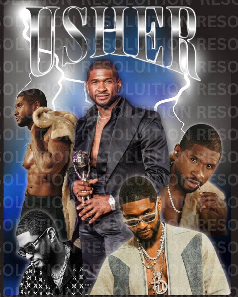 Usher Tshirt Design PNG| Usher Bootleg Tee| Usher Digital Download ...