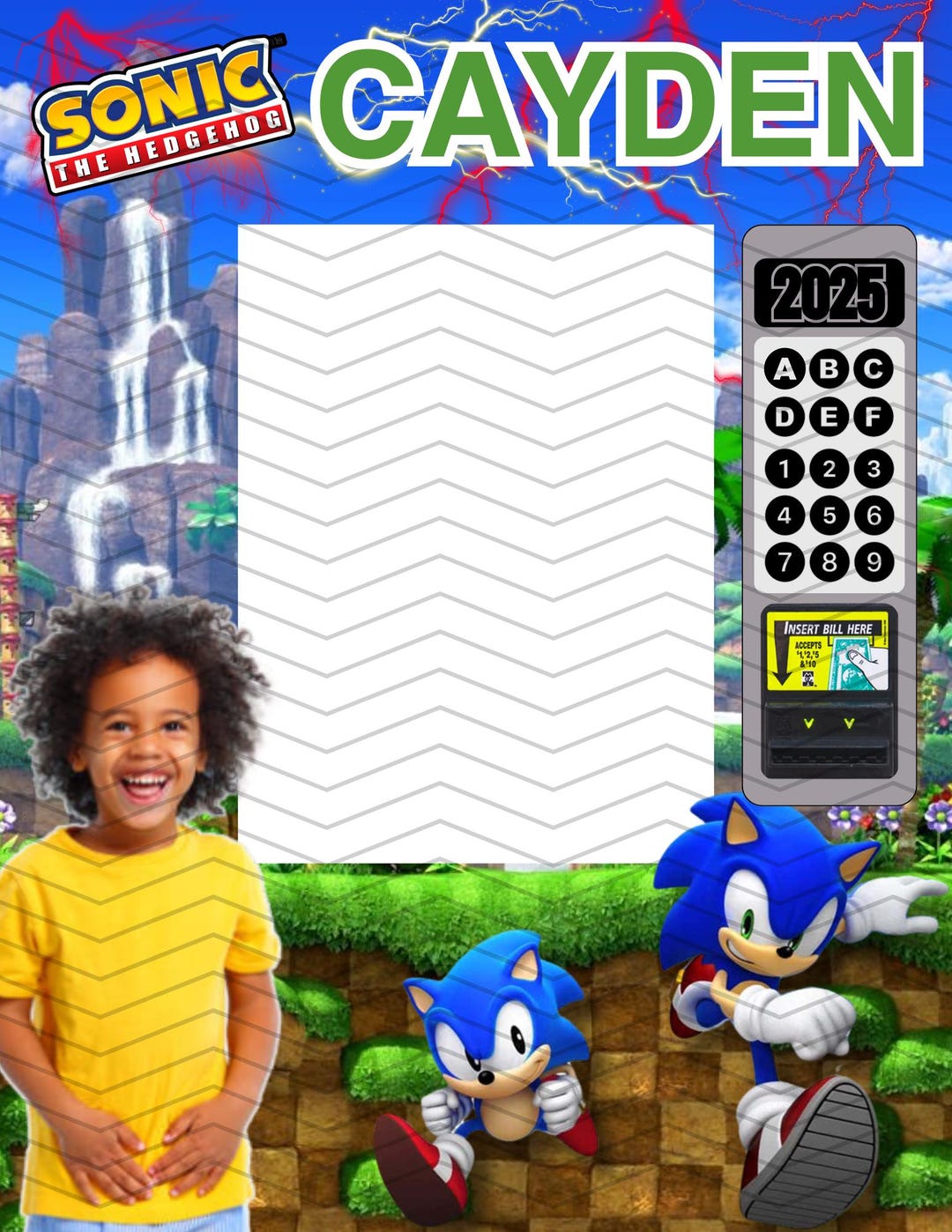 8.5x11 Sonic Vending Machine, Easter Basket, Personalized Easter Gifts ...