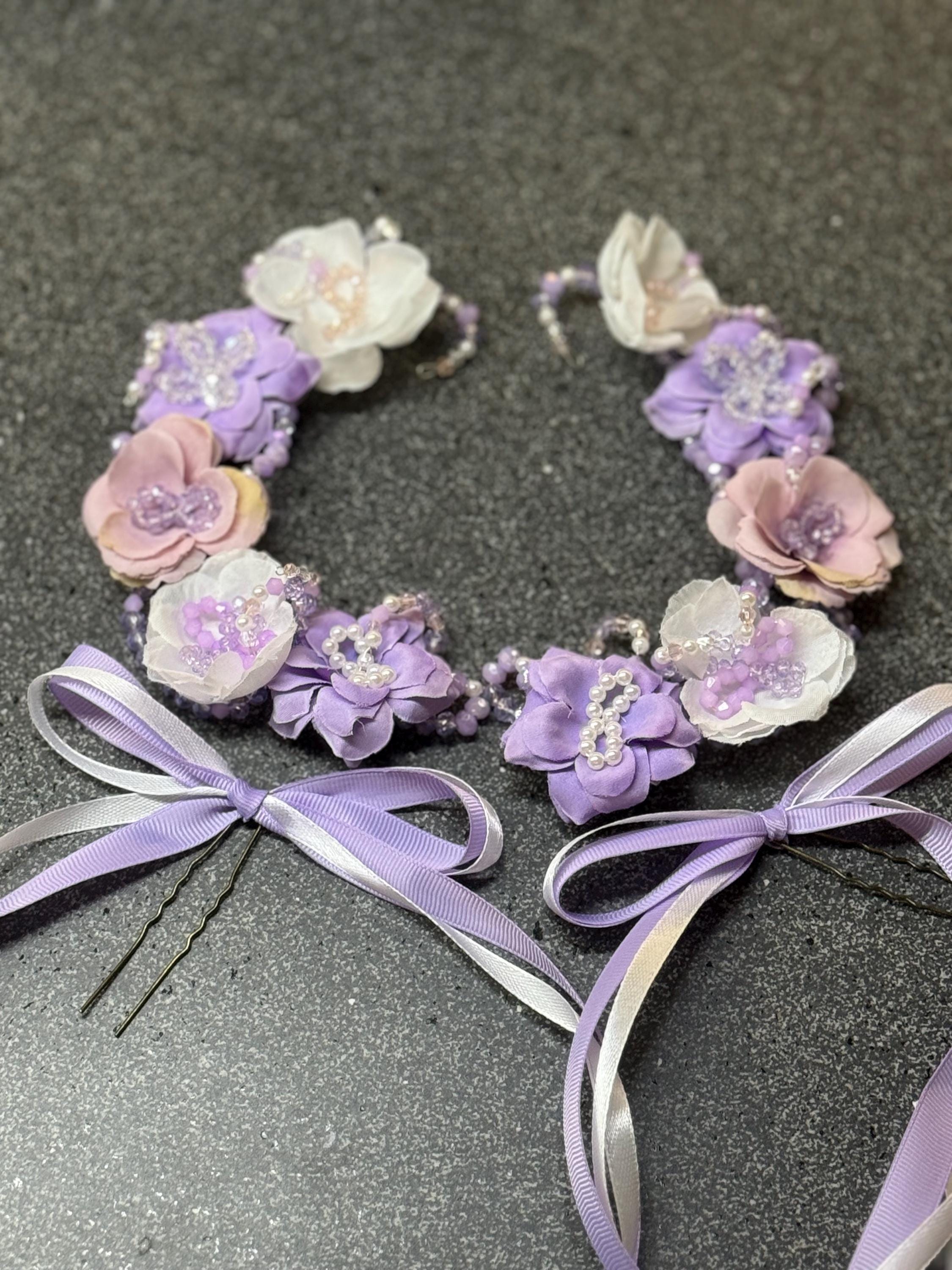Flower Garland Ballet Side Headpiece: Personalized as Your Tutu - Etsy