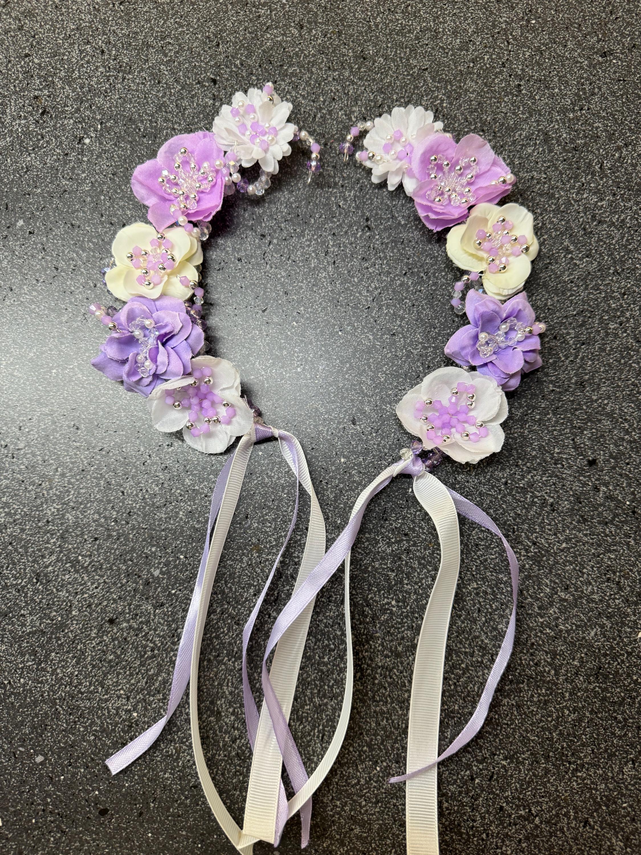 Flower Garland Ballet Side Headpiece: Personalized as Your Tutu - Etsy